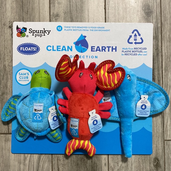 Spunky Pup | Dog | Spunky Pup Set Of 3 Clean Earth Collection Squeaky ...